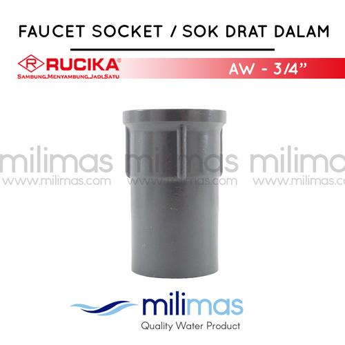 Jual RUCIKA - FAUCET SOCKET AW 3/4" Sok Drat Dalam - SDD- PVC - Kota ...