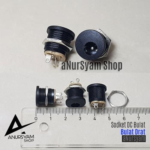 Jual Soket DC Soket Adaptor Bulat Drat Mur / Soket DC Adapter - Kota ...