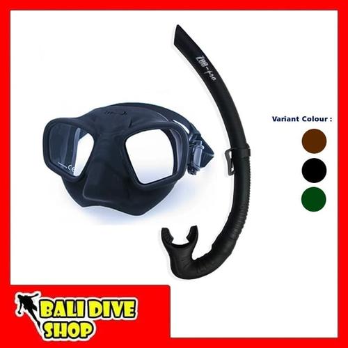 Jual Mask Deep Low Volume Snorkel Flex Zeepro / Kacamata Freediving ...