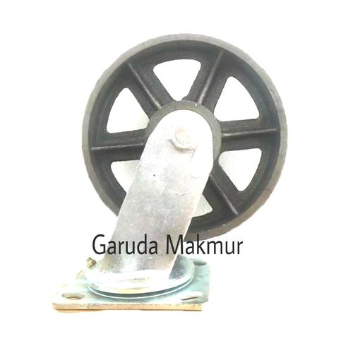 Jual roda besi heavy duty 8 in hidup roda troli besi roda castor iron ...