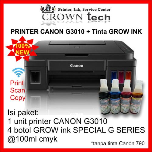 Jual PRINTER Canon G3010 print scan copy wifi ORI + tinta GROW ink. - Botolan CMYK+K - Kota ...