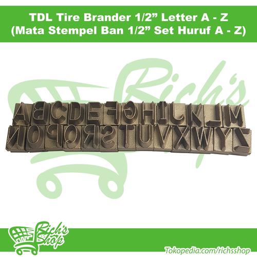 Jual Mata Stempel Ban Listrik TDL Tire Brander 1/2 Inch Set Huruf A - Z ...