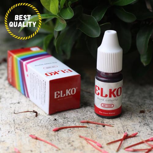 Jual Tinta Stempel Flash Waterproof ELKO Merah 7 ML Untuk Kertas ...
