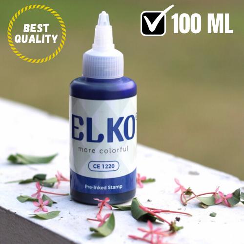 Promo Tinta Stempel Flash Warna Biru Waterproof ELKO 100 ML Untuk ...