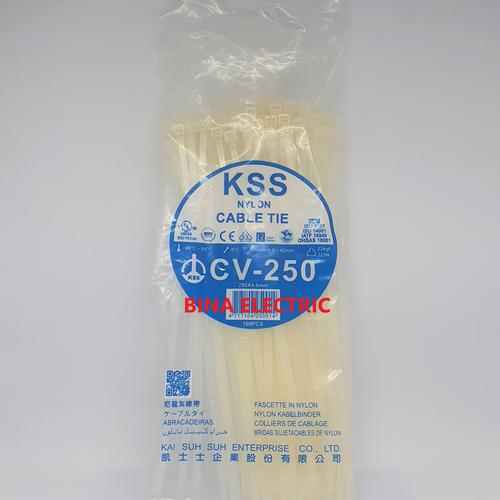 Jual Kabel Ties KSS CV-250 4.8x250 4,8x250 25cm 25 Cm / Kabel Tis Ties Tiss - Putih - Jakarta ...