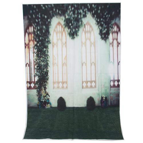 Jual 3x5FT Vinyl Green Plant Windows Photography Backdrop Background ...