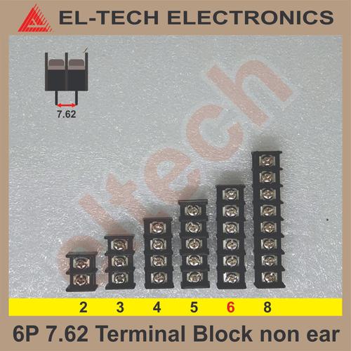 Jual 6 6P 6Pin P Pin 7.62mm Terminal Block Blok None Ear Tanpa Telinga ...
