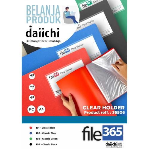 Jual Map Clear Holder Daiichi 365 Folio 40 lembar - Hitam - Jakarta ...