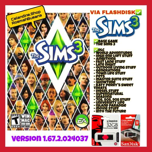 Jual THE SIMS 3 PC COMPLETE EDITION FULLPACK VIA FLASHDISK OFFLINE ...