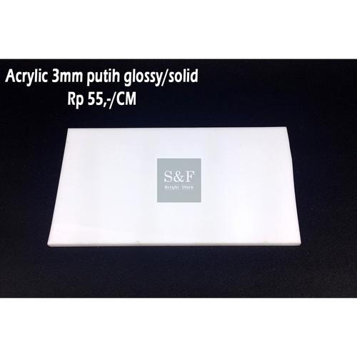 Jual AKRILIK POTONGAN 3MM PUTIH / ACRYLIC 3MM / AKRILIK LEMBARAN ...