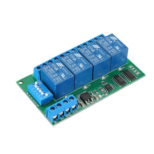 Jual 4 Channel RS485 Relay Module Modbus RTU AT Command Remote Control ...