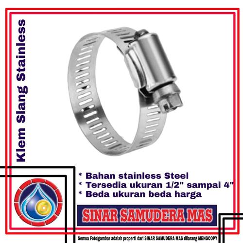 Jual klem slang 3/4 in 19mm Full Stainless - KLEM SELANG - RING KRAN ...
