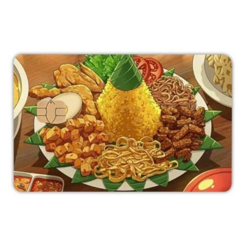 Jual eMoney Flazz BCA design unik "tumpeng komplit" keren (saldo kosong ...