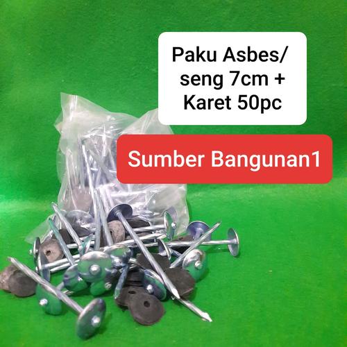Jual Paku Asbes paku seng panjang paku payung 7cm (50pc) - Kab. Bekasi ...