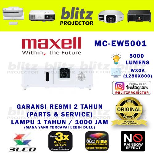 Jual Proyektor - Projektor - Maxell MC - EW5001 - WXGA 5000 LUMENS ...