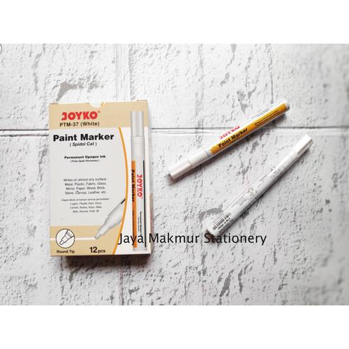 Jual Spidol Cat Permanen Joyko PTM-37 Round Tip (Tinta Putih) - Jakarta ...