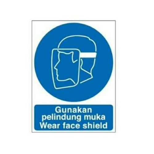 Jual akrilik sign board face wajah shield tanda apd alat pelindung diri ...