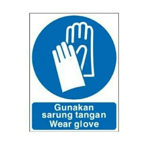 Jual stiker sign board tanda area apd tangan gloves alat pelindung diri ...