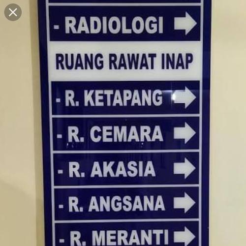 Jual stiker sign board tanda gambar arah ruang direktori rumah sakit ...