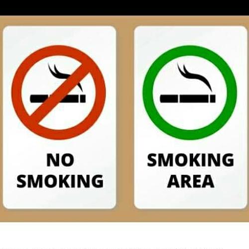 Jual akrilik sign board tanda rambu gambar area rokok no smoke - Kota ...