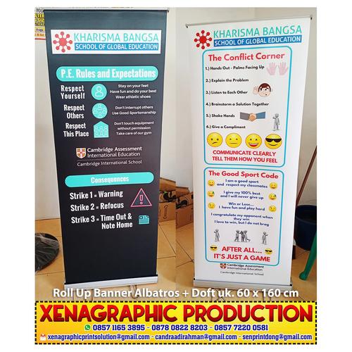 Jual CETAK | PRINT ROLL UP BANNER 60x160 cm ALBATROS+LAMINATING - Kota ...