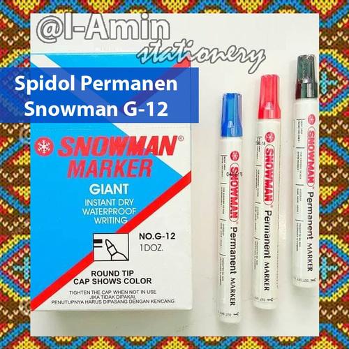 Jual Spidol Permanen / Permanent Marker "Snowman" G-12 - Jakarta ...