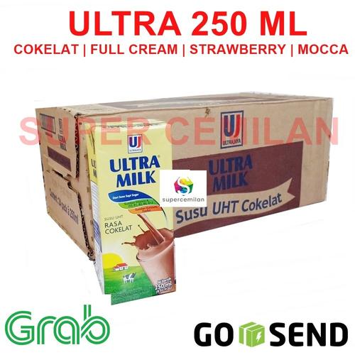 Jual Ultra Susu UHT 250 ml isi 24 Pcs - Cokelat | Full Cream | Mocca ...