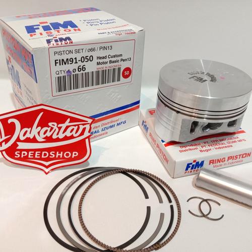 Jual Piston Fim 91- Pin 13 (Head Custom Body kawaski Bosh) size 65,5 s ...