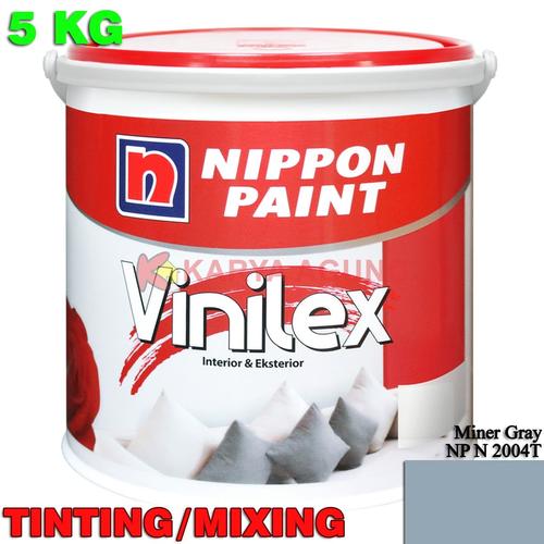 Jual Cat Tembok Nippon Paint VINILEX Miner Gray NP N 2004T 5 KG Galon ...