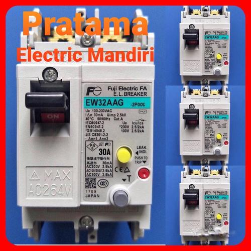 Jual ELCB Earth Leakage Circuit Breaker EW32AAG 2P 5A 10A 15A 20A 30A FUJI - 2P 30A - Jakarta ...