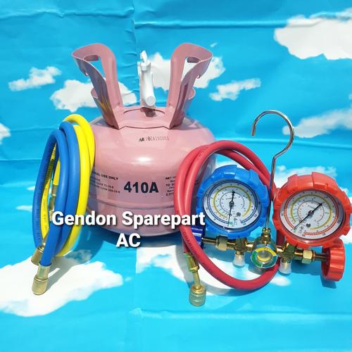 Jual Paket Isi Freon R410 2.8kg tabung kecil Double Manifold - Jakarta ...