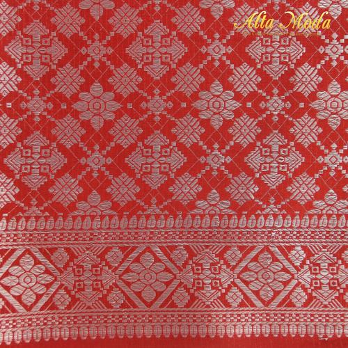 Jual Songket Motif Palembang Modern Warna Merah Cabai (1M) (Alta Moda ...