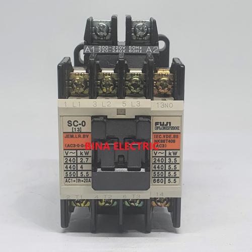 Jual Contactor Fuji SC-0 3P 20A 220V 1NO 1NC / Kontaktor Fuji SC0 SC-0 ...