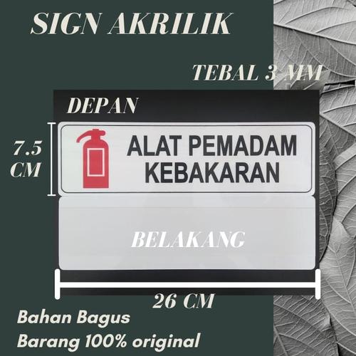 Jual SIGN BOARD AKRILIK (ALAT PEMADAM KEBAKARAN) - Kab. Tangerang ...