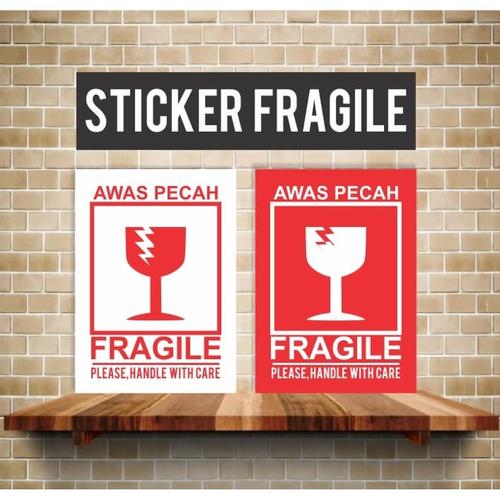 Jual Sticker Fragile - Putih - Kab. Sidoarjo - faza grafis | Tokopedia