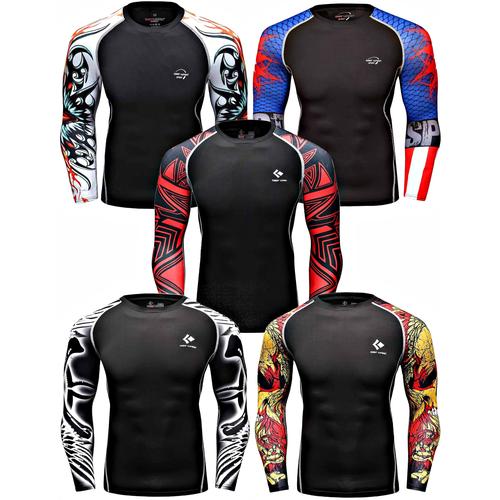 Jual Rash Guard Murah MMA BJJ Surfing Swimming COmpression Shirt Fitness - VA-RRS005, M ...