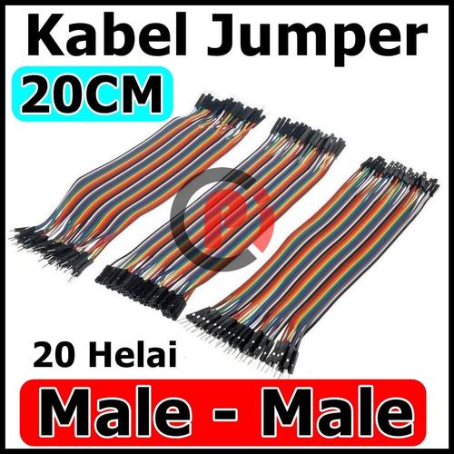 Jual Kabel Jumper Male Male isi 20 Arduino Pelangi Rainbow Cable Board ...