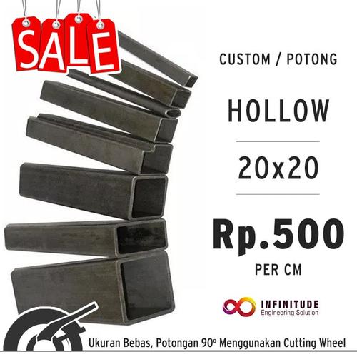 Jual CUSTOM HOLLOW BATANG BESI HOLO KOTAK POTONG BATANGAN REQUEST MM ...