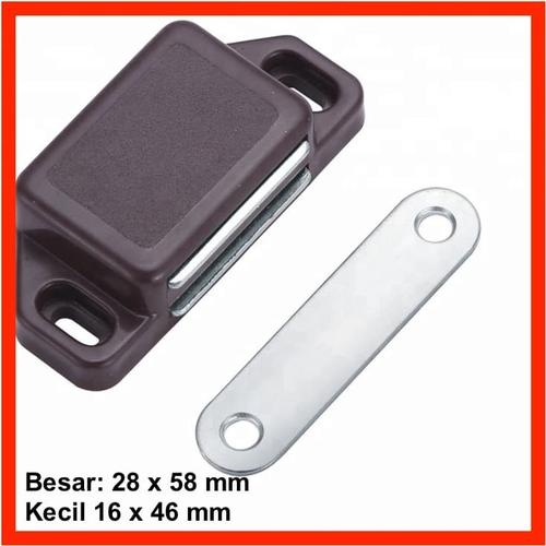 Jual Magnet Kayu Kotak BESAR Coklat Pintu Lemari Kayu Magnetic Catch ...