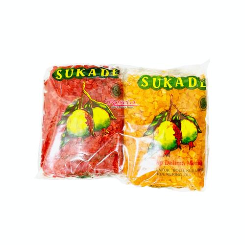 Jual Sukade Delima Merah Kemasan 1Kg 4 Warna (Merah, Orange, Kuning ...