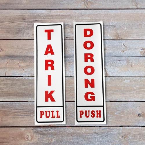 Jual READY STOCK Sticker Stiker Sign Pintu Dorong Dan Tarik Cutting ...