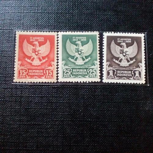 Jual perangko kuno klasik rare Indonesia lambang negara 1950 full set ...