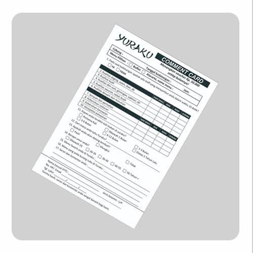 Jual Form Saran & kritik HVS 70 gram isi 100 lembar / buku - Kota ...