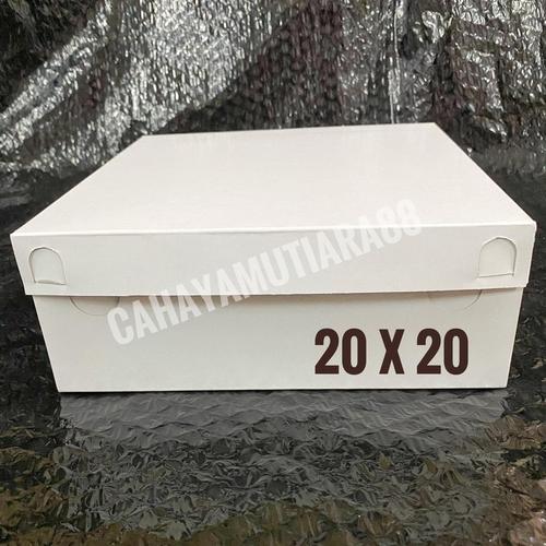Jual Dus nasi/ box nasi/ Dus besek/ TPS ukuran 20X20 putih polos 400 ...