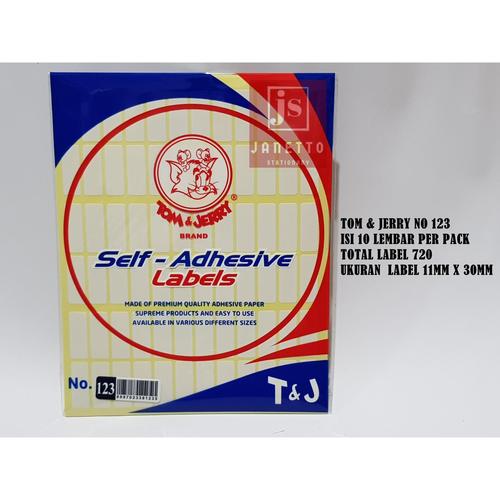Jual Label Tom n Jerry No. 123 - Jakarta Barat - Janetto.Stationary ...