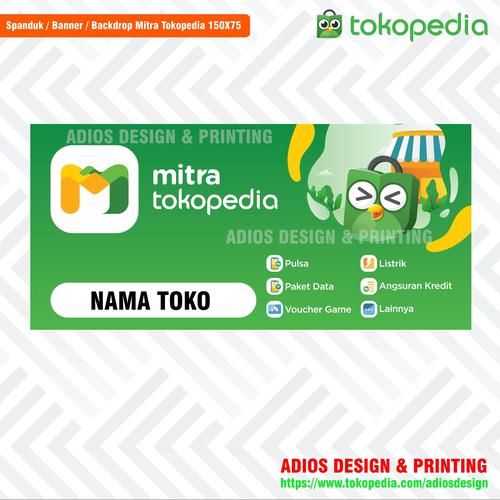 Jual Spanduk Banner Mitra TOKOPEDIA Ukuran 150x75 cm Mantap - Kota ...