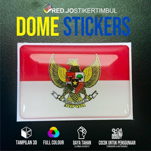 Jual Stiker Emblem Bendera Merah Putih Kotak - Kecil - Kab. Malang ...