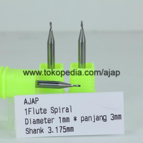 Jual SINGLE FLUTE CUTTER 1F 1mm router bit akrilik kayu acrylic wood ...