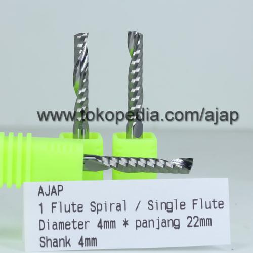 Jual Mata router SINGLE FLUTE 1F 4mm router bits akrilik kayu acrylic ...