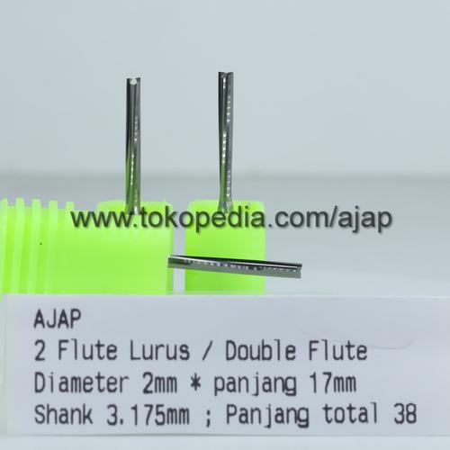 Jual DOUBLE FLUTE STRAIGHT lurus 2F 2mm router bit SLOTING WOOD ACP ...